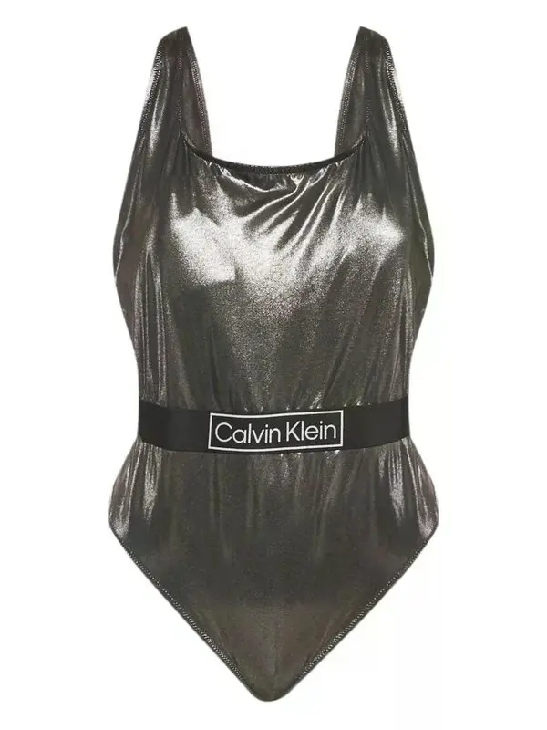 Calvin Klein Logo-band Swimsuit - Grey