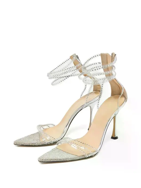 Mach & Mach Crystal-embellished Pointed Sandals