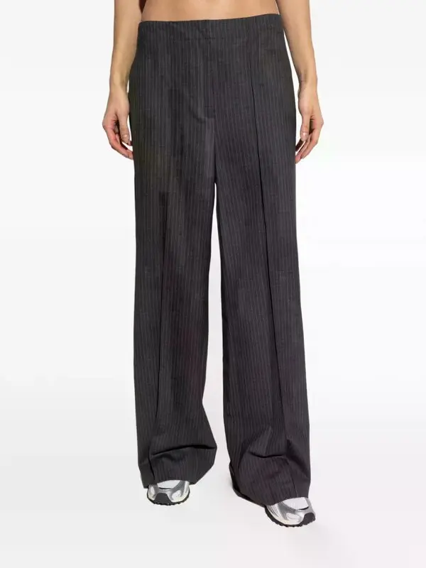 Rag & Bone Pinstripe Wide Leg Trousers