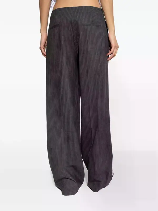 Rag & Bone Pinstripe Wide Leg Trousers