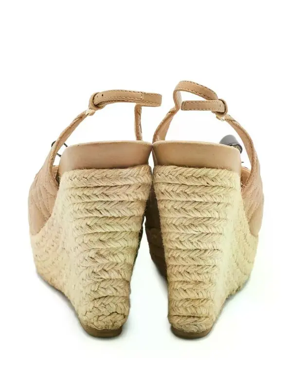 Dior Cannage Bow Wedge Espadrilles