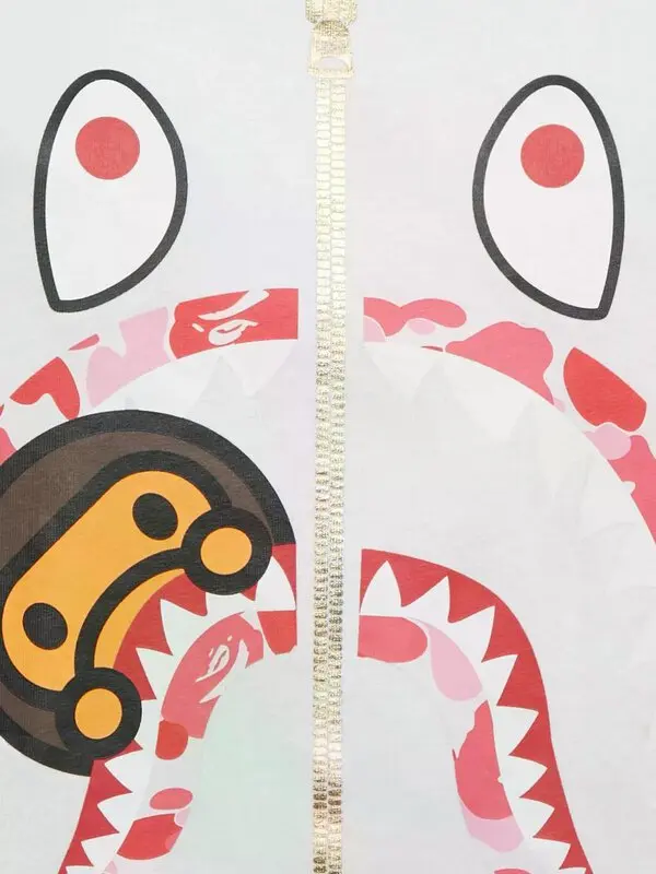 A BATHING APE Baby Milo Shark-print T-shirt