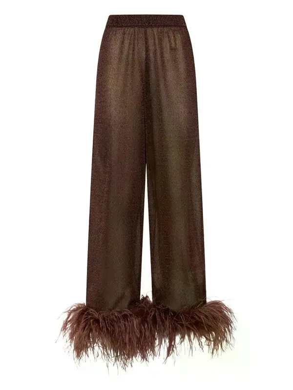 Oseree Lumière Plumage Trousers - Brown