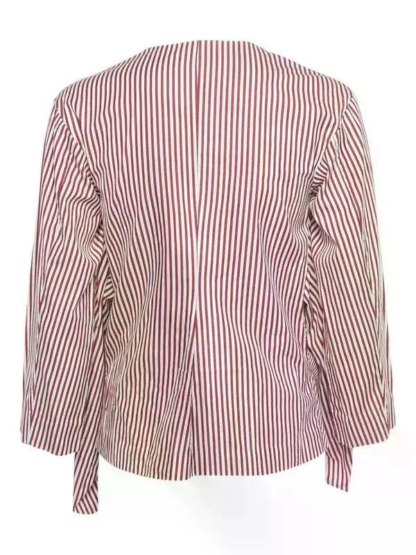 Diane Von Furstenberg Striped Long Sleeve Blouse