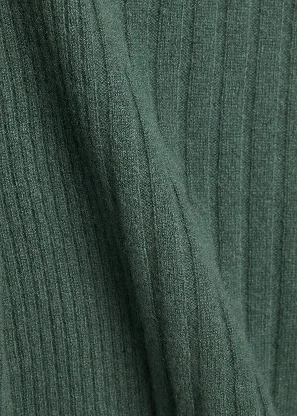 Paige Kato Puff-sleeve Ribbed Cashmere Top