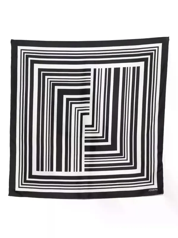 JOSEPH Kenza Striped Scarf - Black