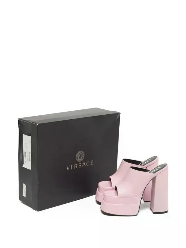 Versace Leather Platform Sandals