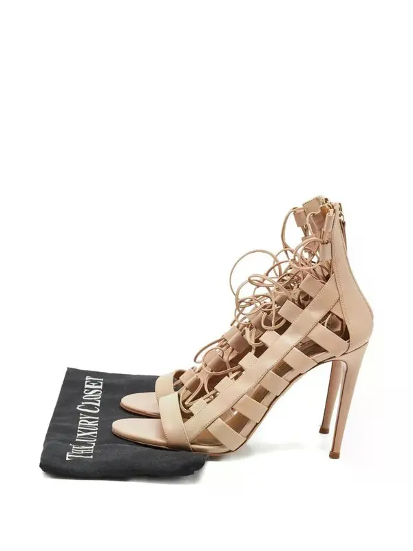 AQUAZZURA Lace-up Zip Sandals