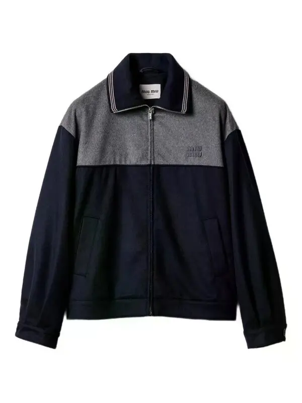 Miu Miu Velour Blouson Zipper Jacket