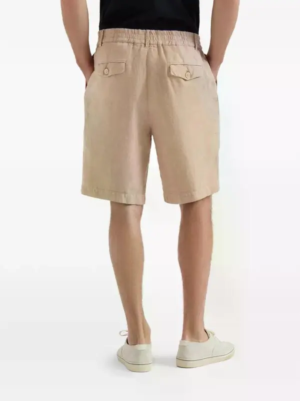 Brunello Cucinelli Garment-dyed Button-fastening Shorts - Neutrals