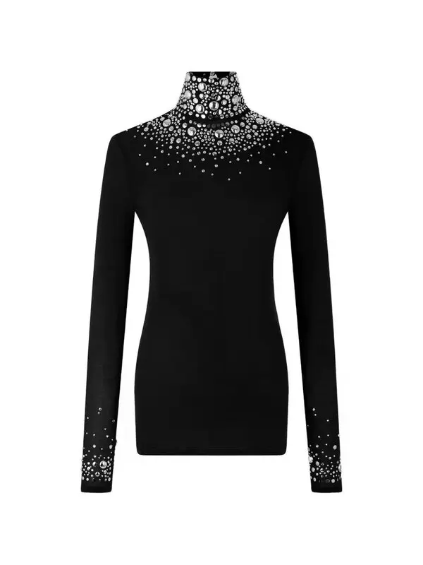Rabanne High-neck Top - Black