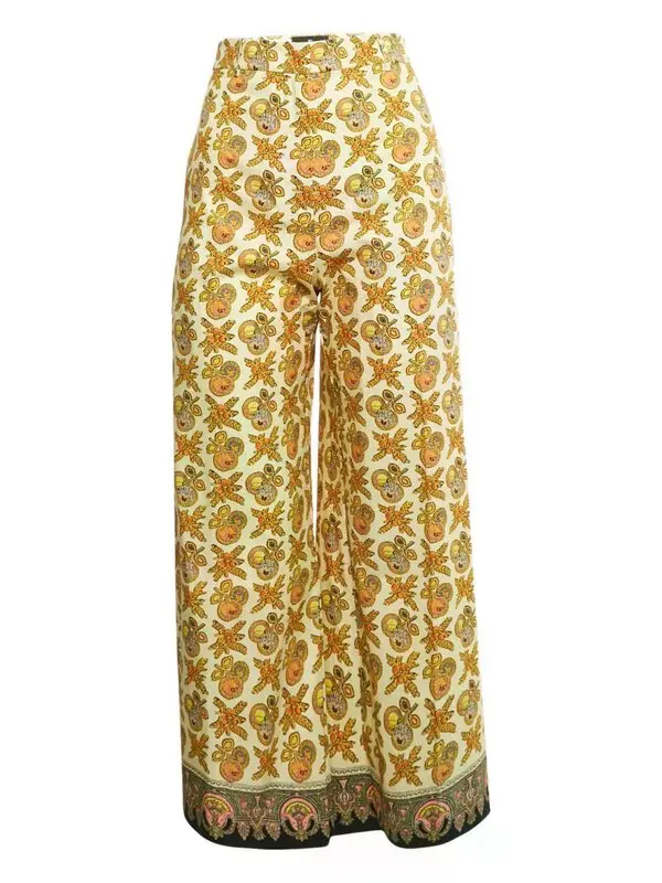 Etro Printed Wide-leg Trousers