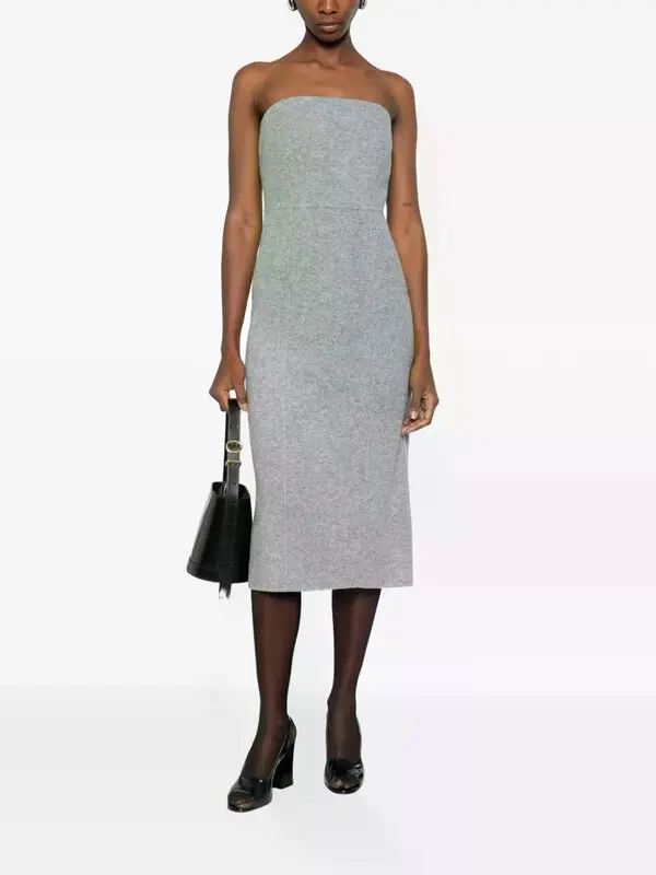 Max Mara Strapless Midi Dress