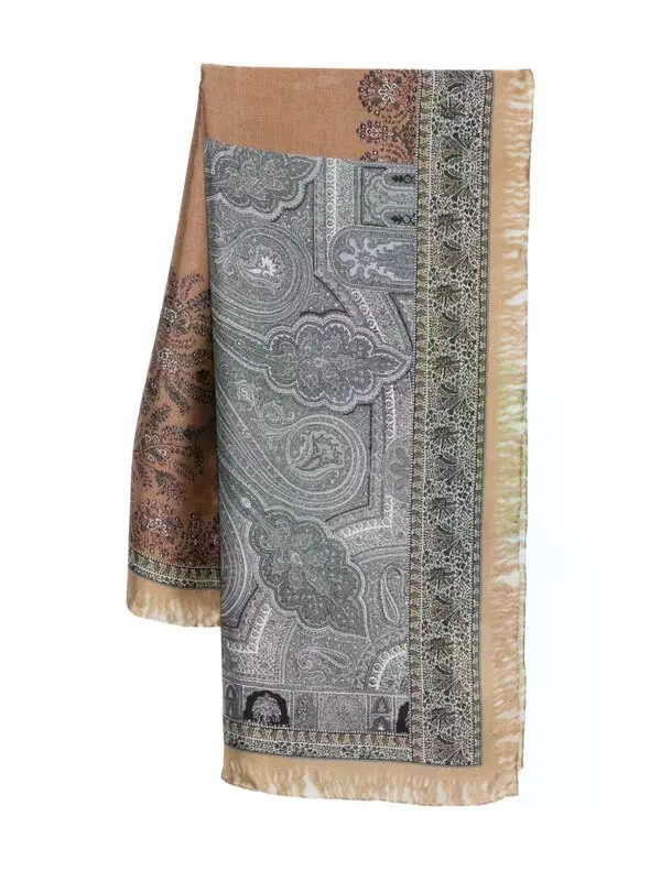 PIERRE-LOUIS MASCIA Molare Printed Scarf - Brown