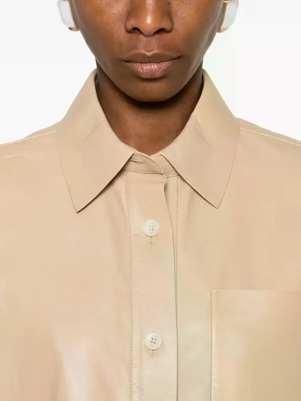Max Mara Arcella Cropped Leather Jacket