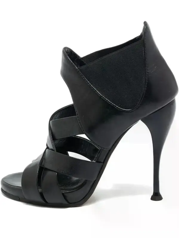 GIUSEPPE ZANOTTI Criss-cross Leather High Heel Sandals