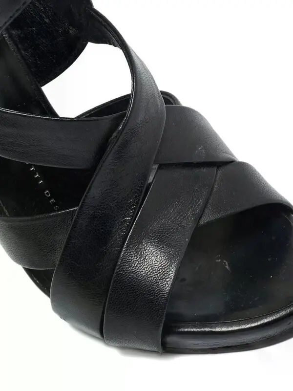 GIUSEPPE ZANOTTI Criss-cross Leather High Heel Sandals