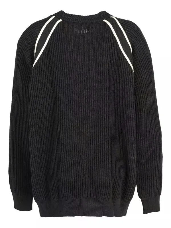 Gianfranco Ferre Ribbed Knit Printed Sweater