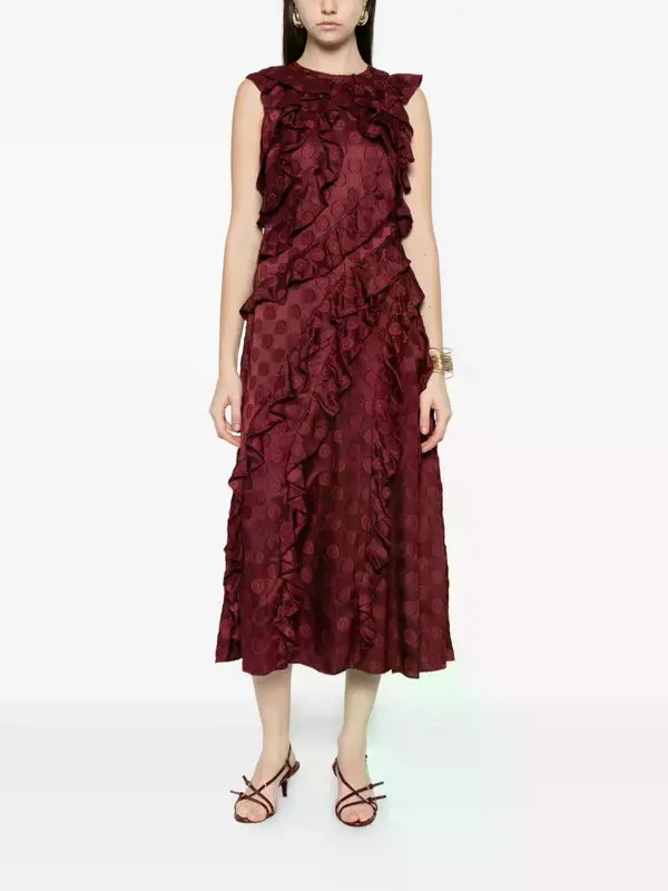 Ulla Johnson Kavita Cascading Ruffled Midi Dress