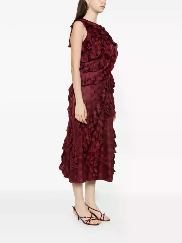 Ulla Johnson Kavita Cascading Ruffled Midi Dress