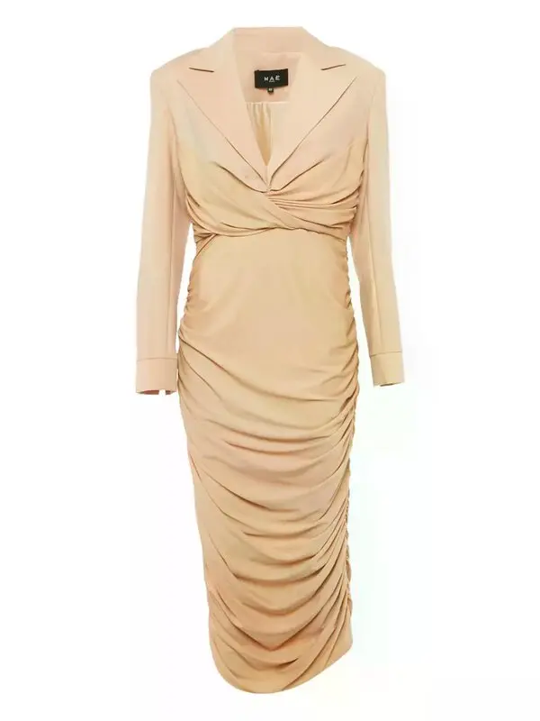 MAE CASSIDY Ruched Midi Dress