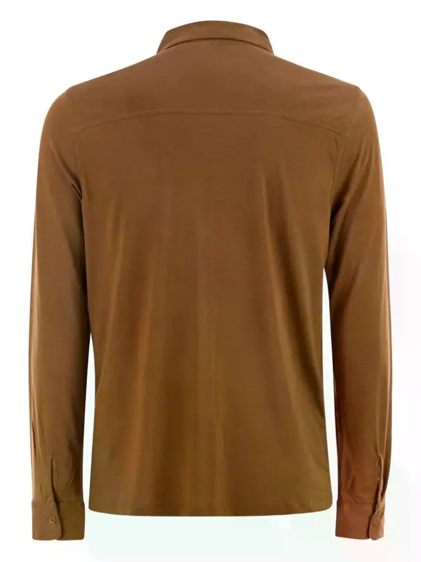 Majestic Filatures Long-sleeved Button Shirt - Brown