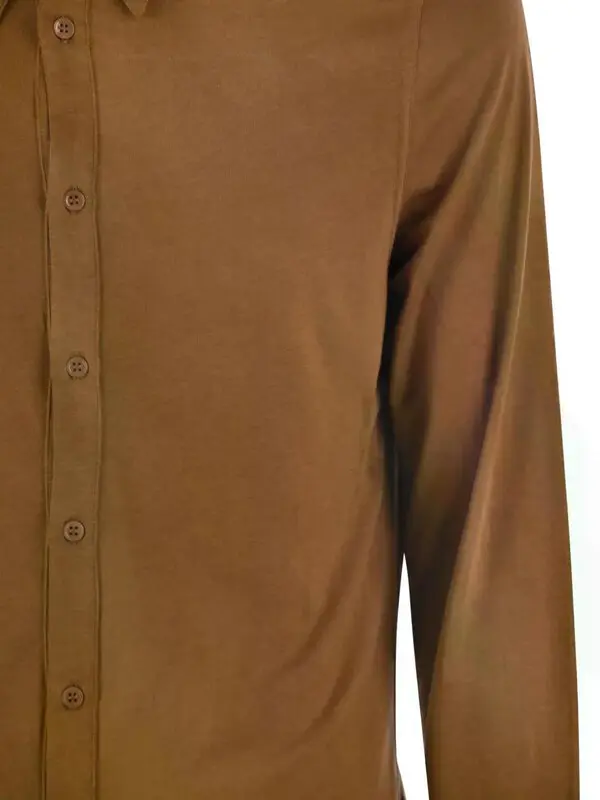 Majestic Filatures Long-sleeved Button Shirt - Brown