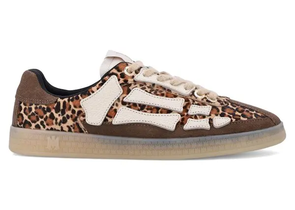 Amiri Pacific Bones Leopard Sneakers - Brown