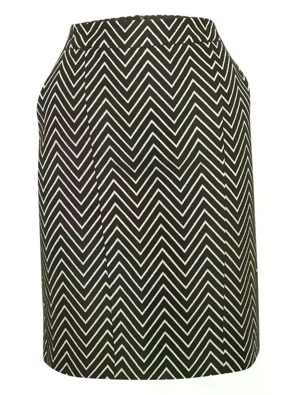 MAX&CO. Chevron Midi Skirt - Black