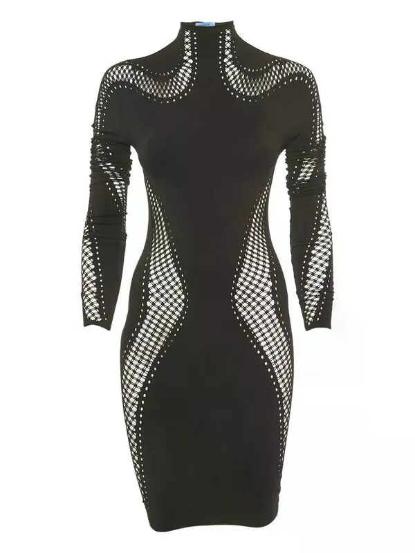 MUGLER Perforated Mini Dress