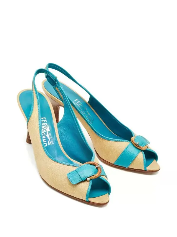FERRAGAMO Buckle Slingback Pumps