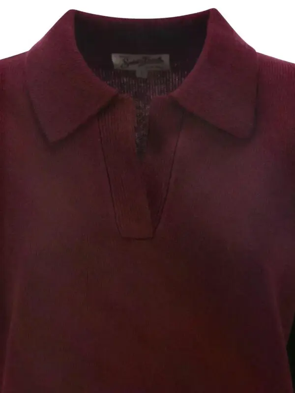 MC2 SAINT BARTH Polo-neck Ribbed Sweater - Red