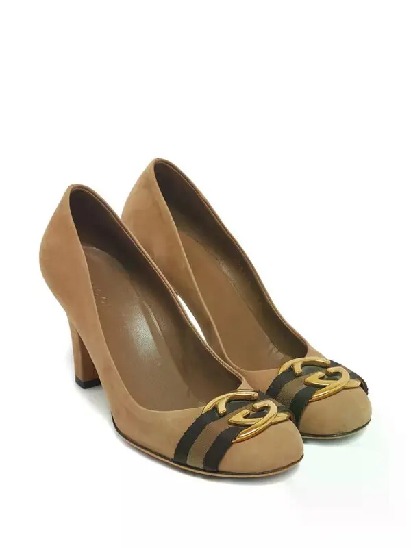 Gucci Interlocking-g Buckle Leather Pumps