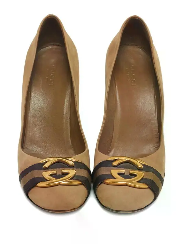 Gucci Interlocking-g Buckle Leather Pumps