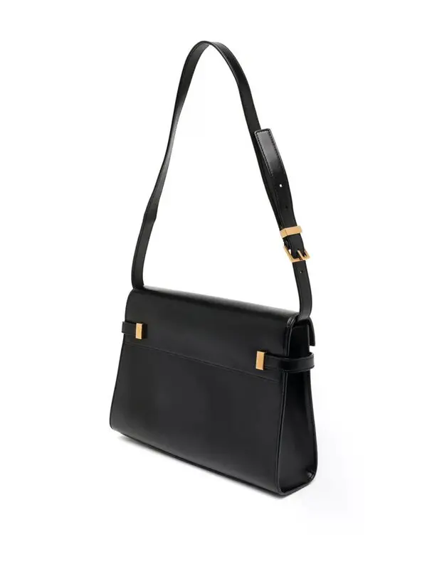 Saint Laurent Ponyhair-trimmed Manhattan Shoulder Bag - Black