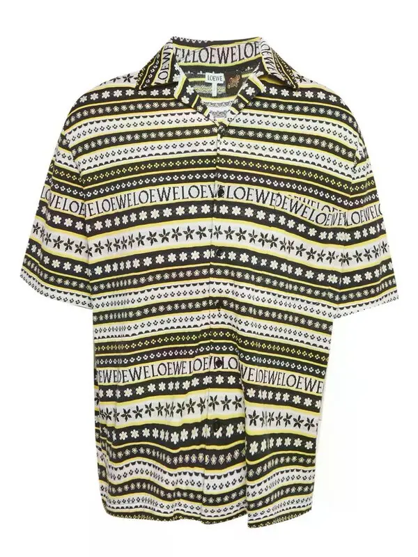 Loewe X Paula's Ibiza Short-sleeve Patterned Shirt - Black