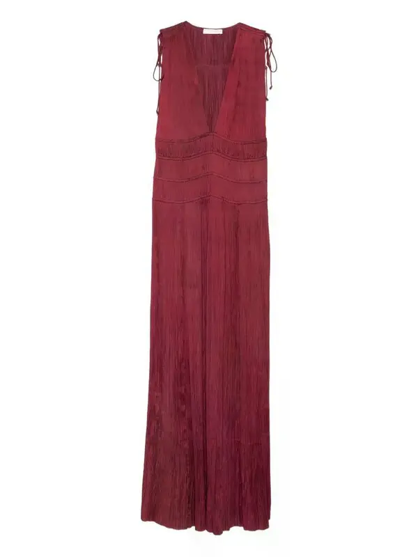 Ulla Johnson Tasneem V-neck Maxi Dress - Red
