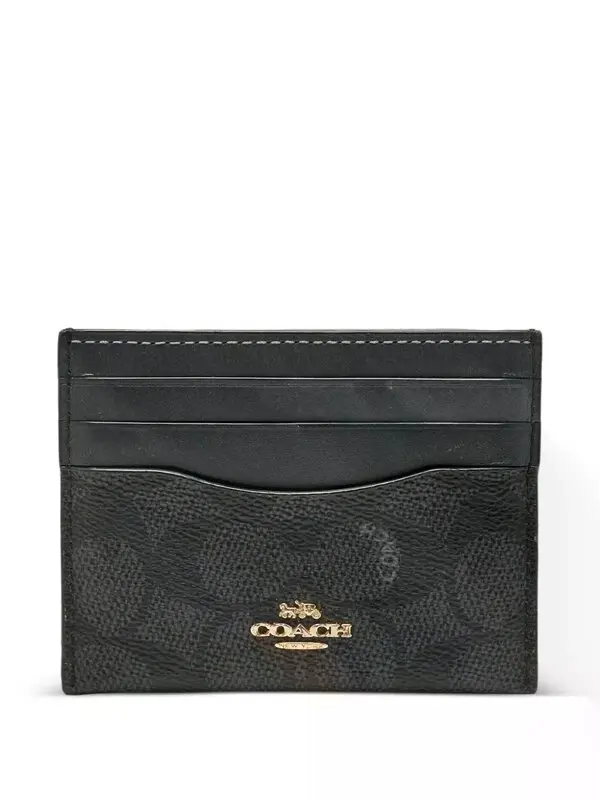COACH® Monogram Card Holder - Black