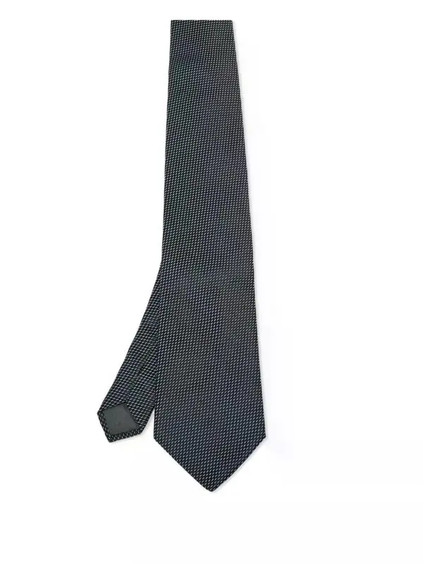LANVIN Patterned Neck Tie - Black