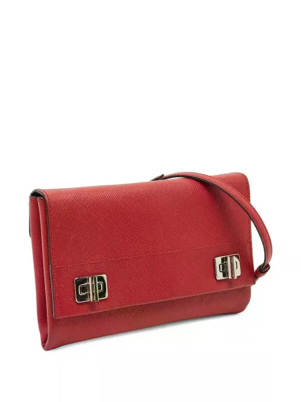 Prada Leather Crossbody Bag With Turnlock