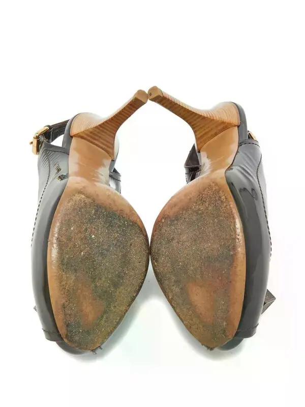 LOUIS VUITTON Dice Peep-toe Slingback Sandals