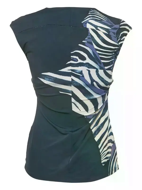 Roberto Cavalli Zebra Print Jersey Top
