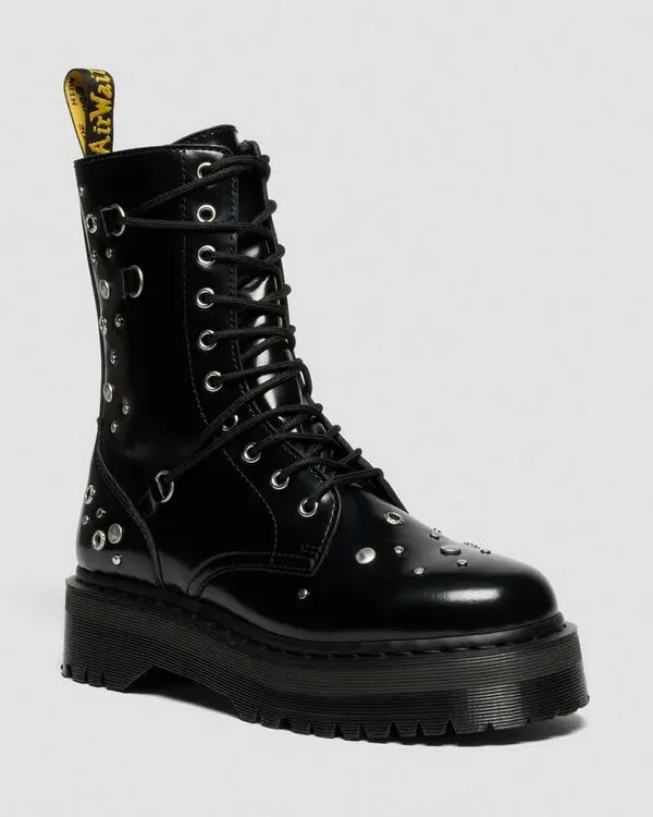 Dr. Martens Jadon Hi Studded Leather Platform Boots
