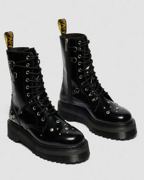 Dr. Martens Jadon Hi Studded Leather Platform Boots