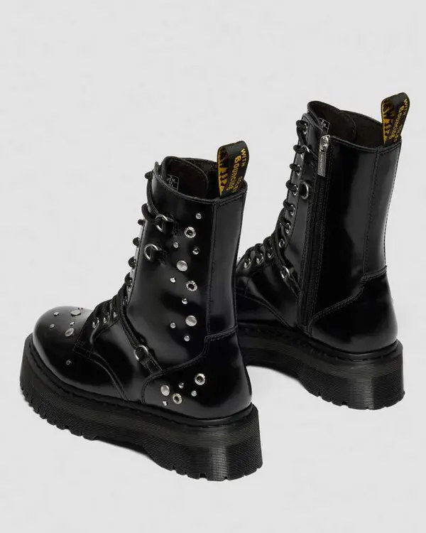 Dr. Martens Jadon Hi Studded Leather Platform Boots