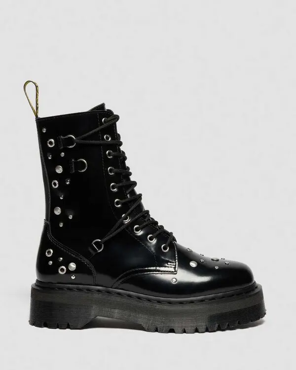 Dr. Martens Jadon Hi Studded Leather Platform Boots