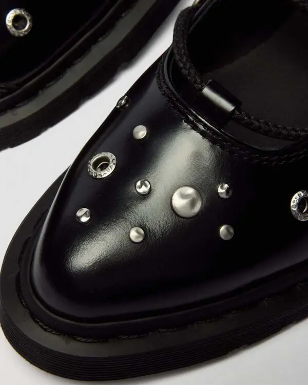 Dr. Martens Elphie Ii Studded Buttero Leather Ballet Flats