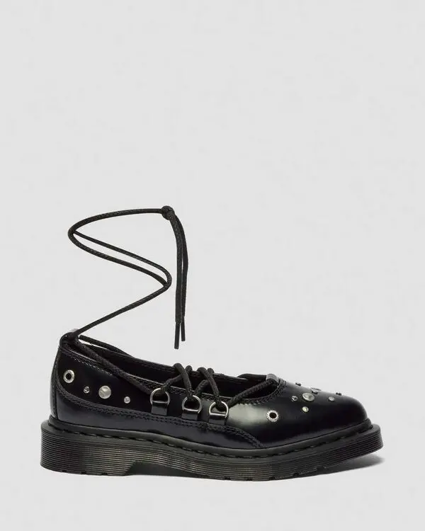 Dr. Martens Elphie Ii Studded Buttero Leather Ballet Flats
