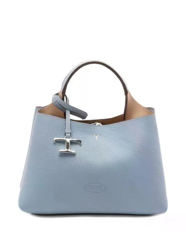 TOD'S T-charm Leather Tote - Blue
