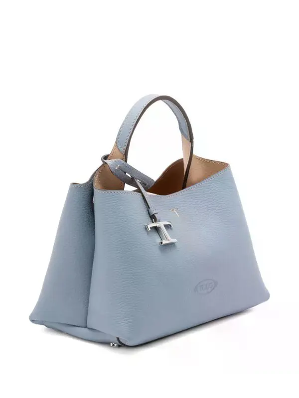 TOD'S T-charm Leather Tote - Blue
